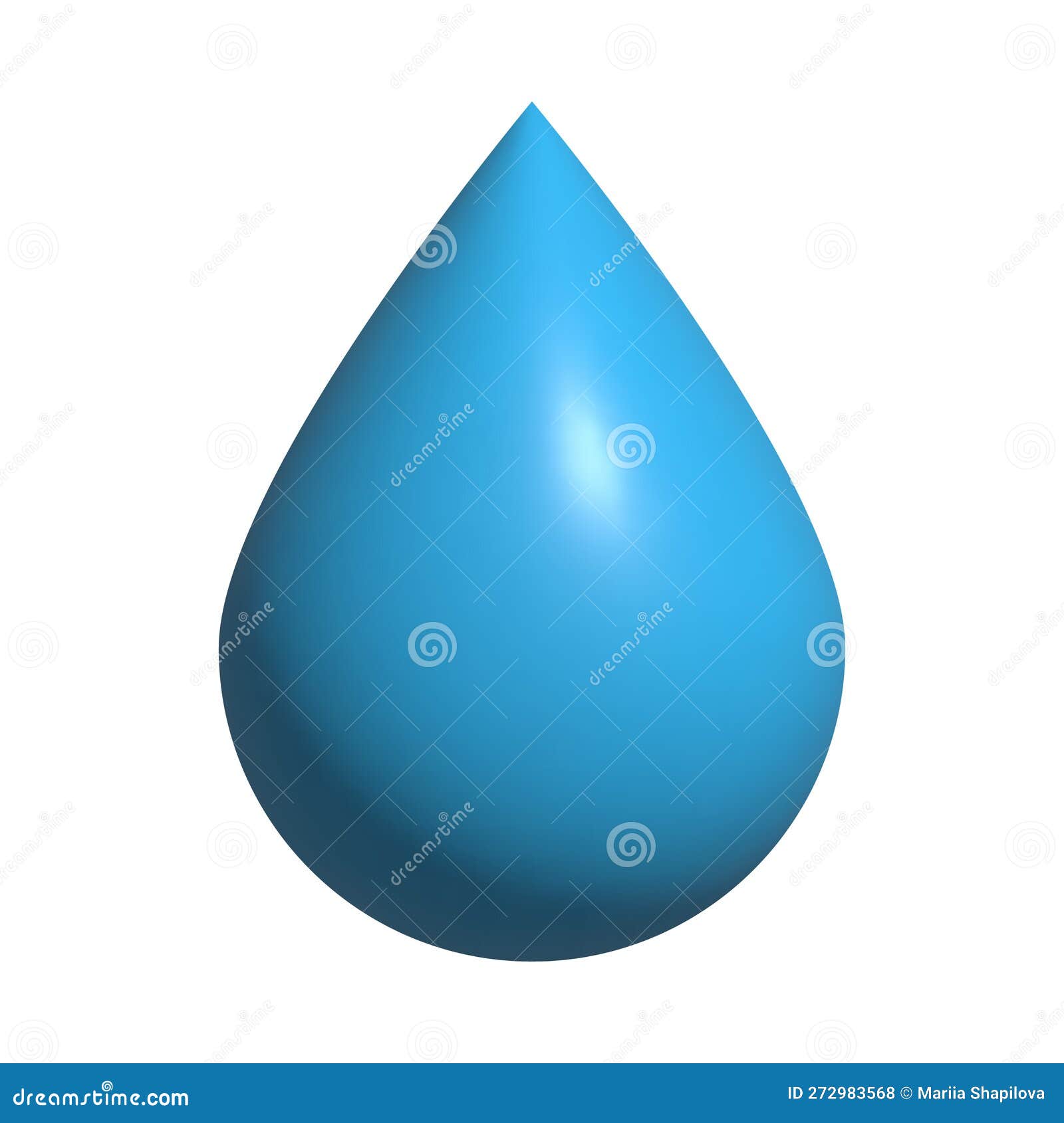 3D Drop Water Icon stock vector. Illustration of aqua - 272983568