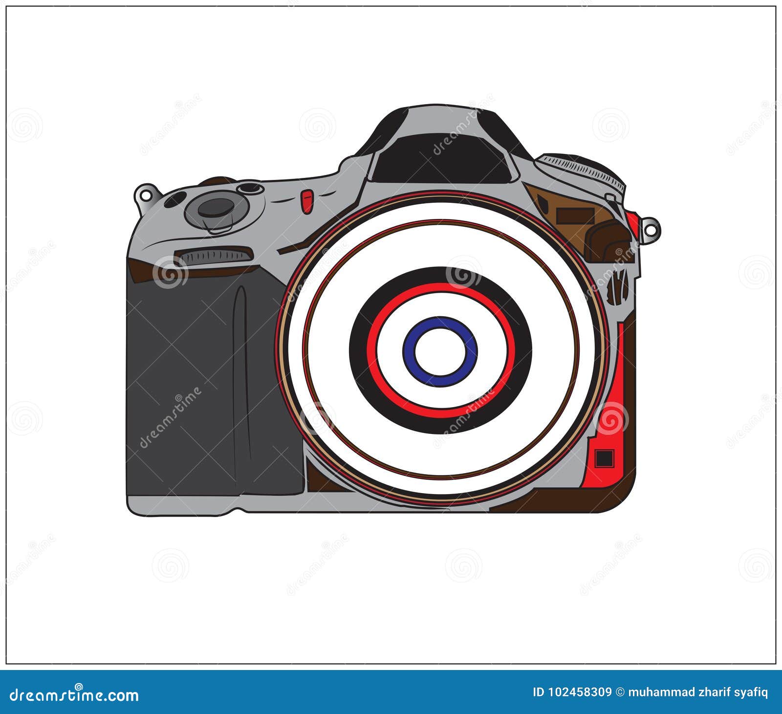 D for DSLR stock illustration. Illustration of adobe - 102458309