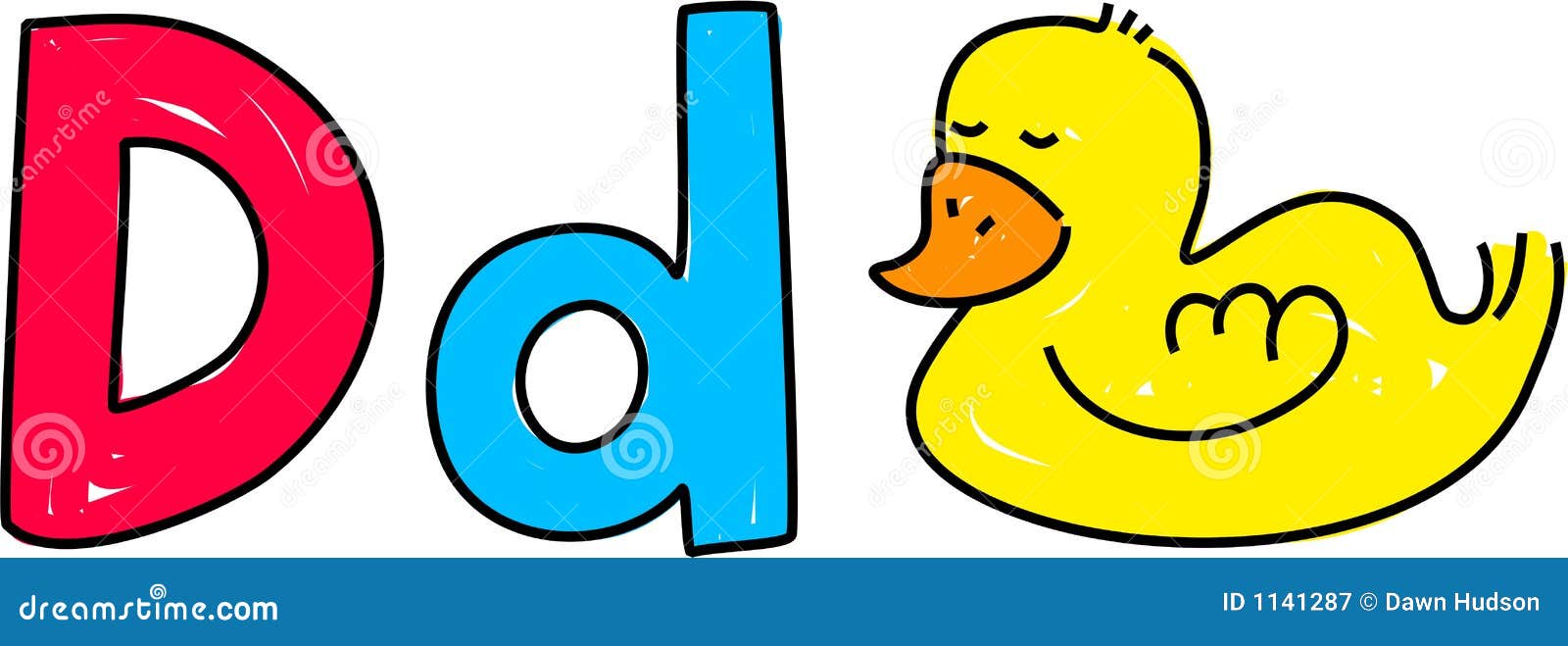 D is for duck stock vector. Illustration of duck, class - 1141287