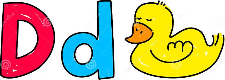 D is for duck stock vector. Illustration of duck, class - 1141287
