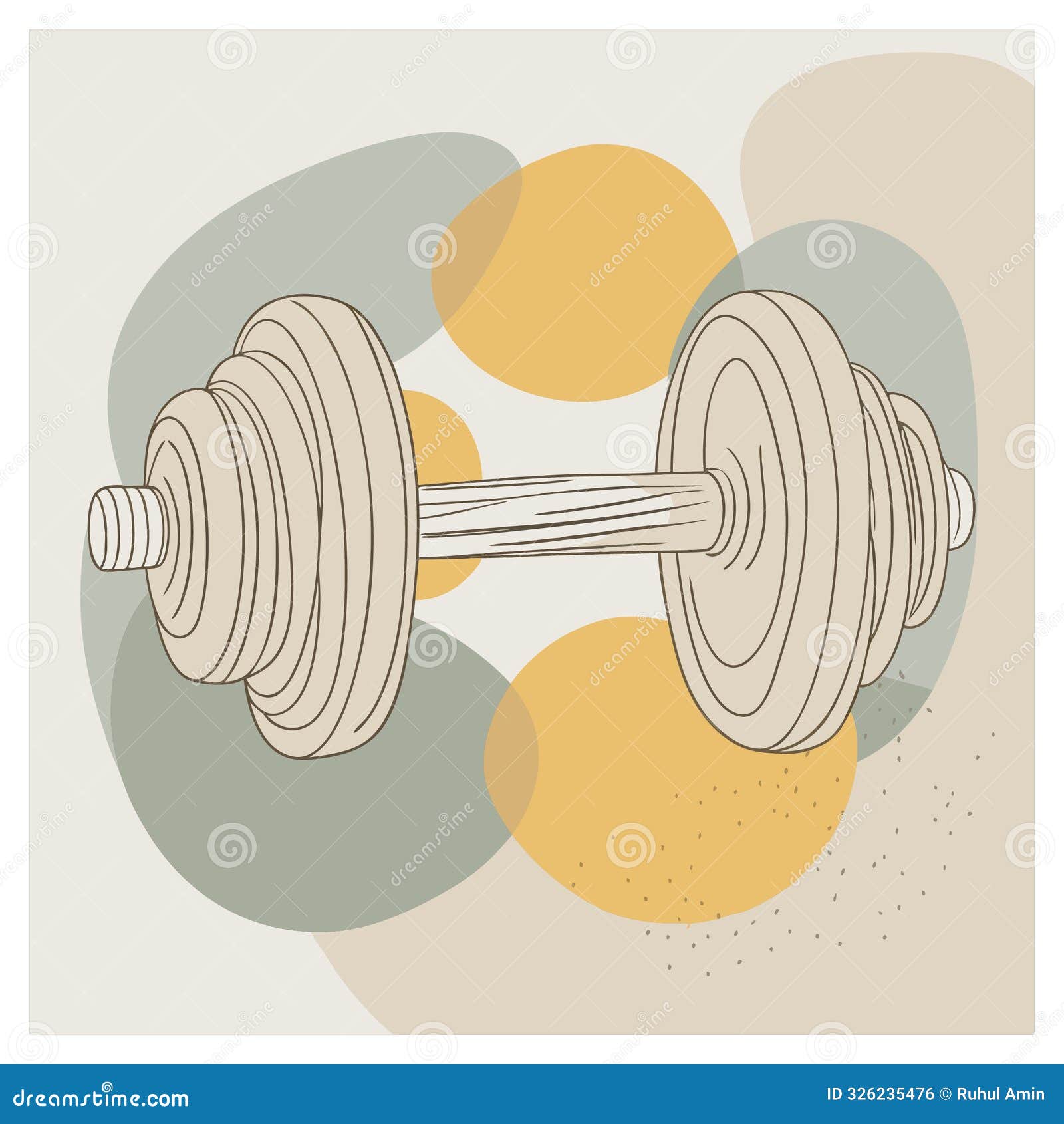 3d Dumbbell Icon Color Blobs Illustration. Ai Generated Stock ...