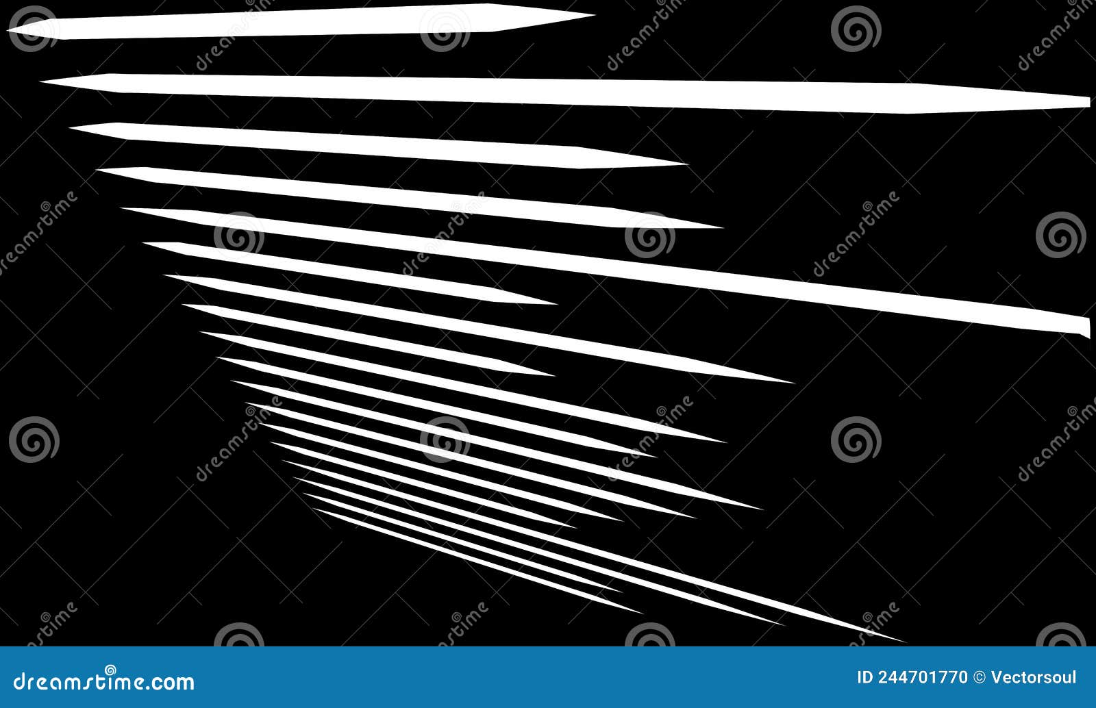 3D Dynamic Lines, Stripes Element in Perspective Geometric Vector Stock ...