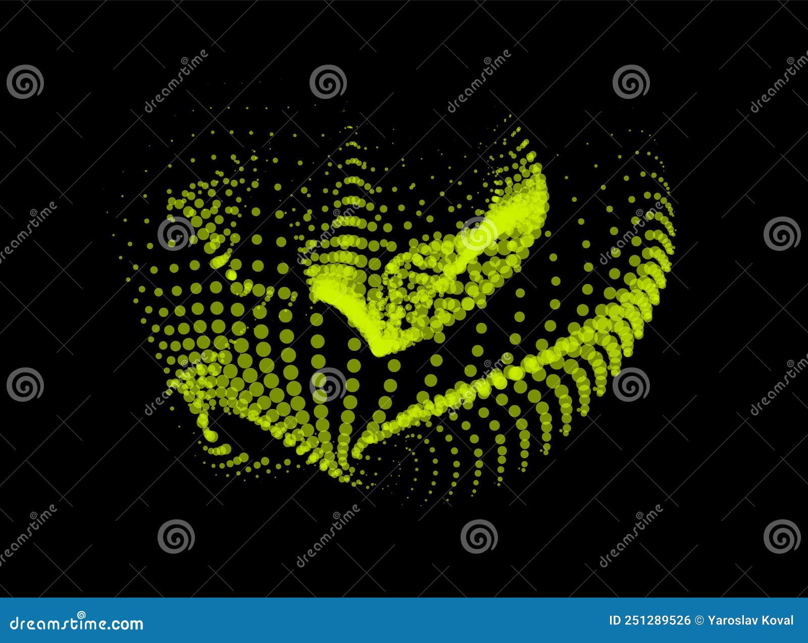 3d Dynamic Node Of Big Data Dots Science. Wave Infinity Sinusoid Line ...