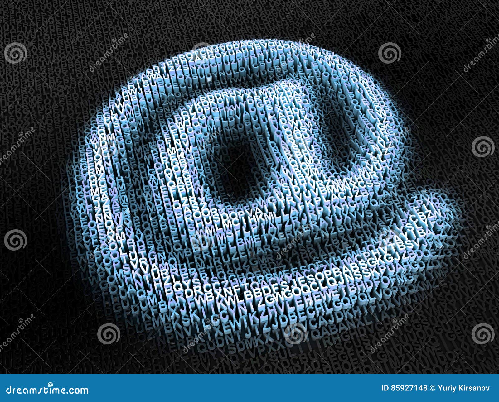 3d e-mail sign stock illustration. Illustration of circle - 85927148