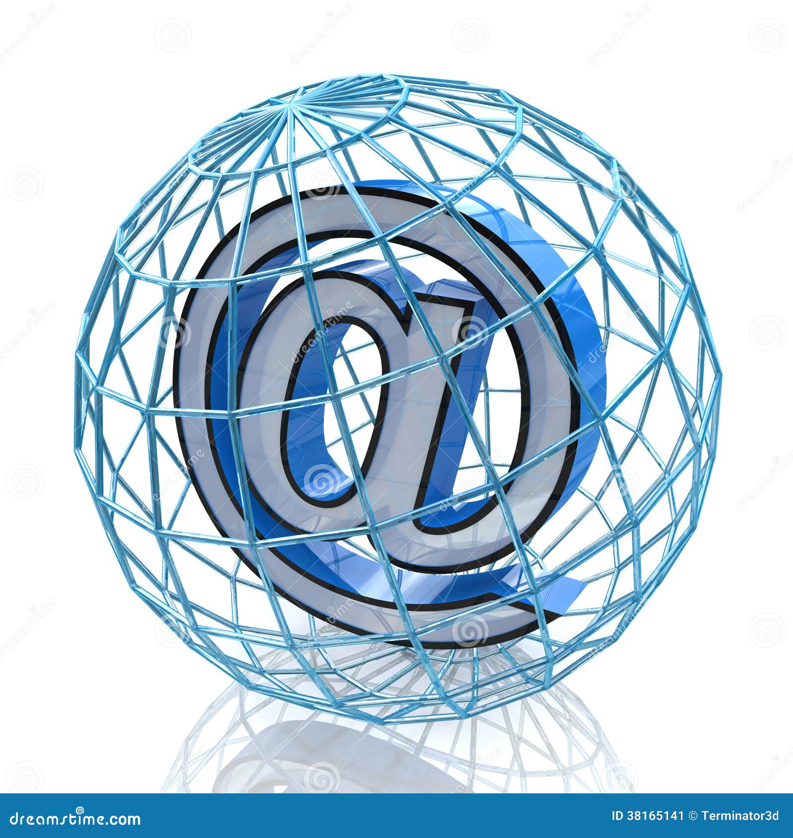 3d e-mail symbol stock illustration. Illustration of email - 38165141