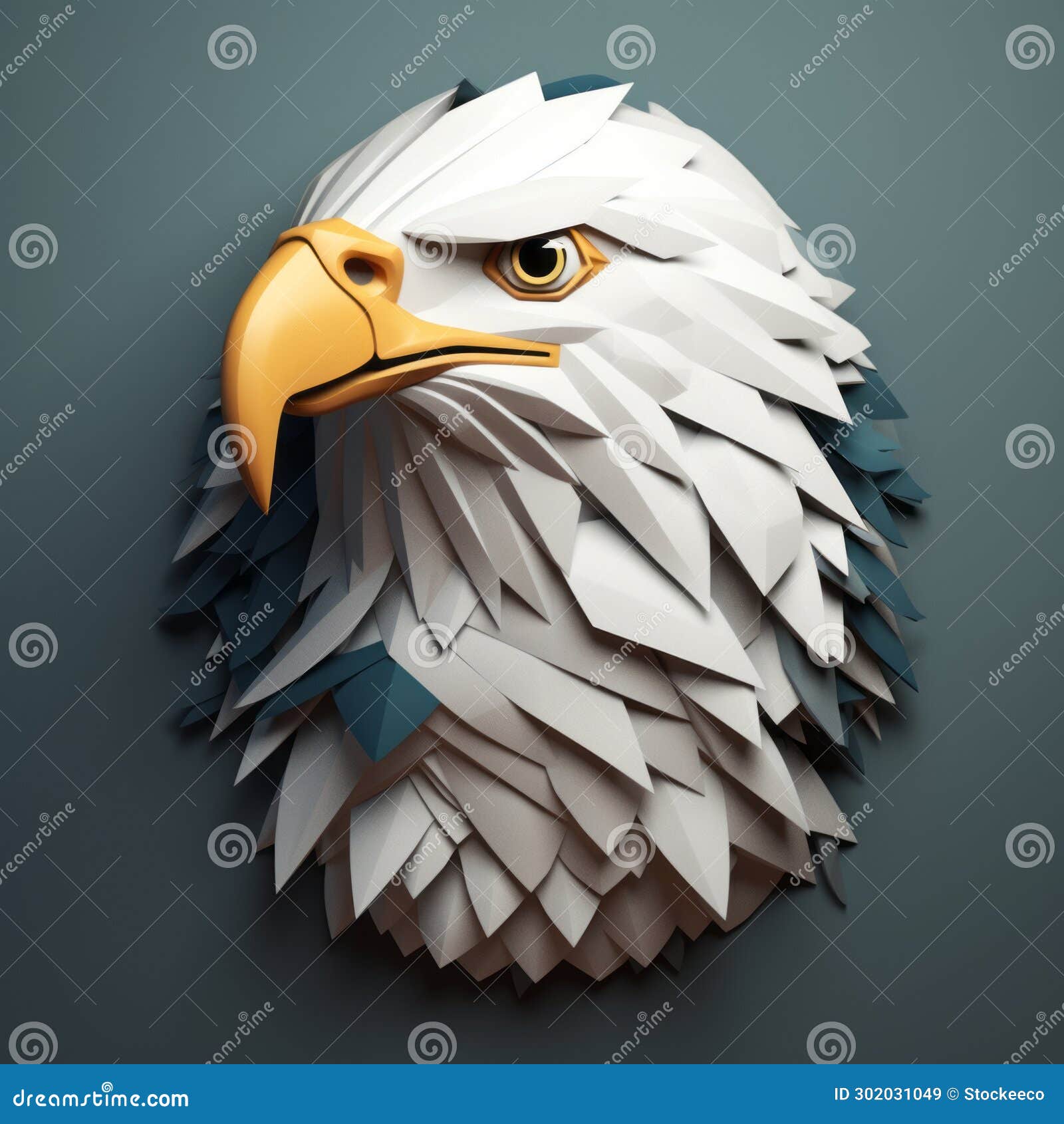 Stunning 3d Eagle Head with Triangles: a Fusion of Inventive Character ...