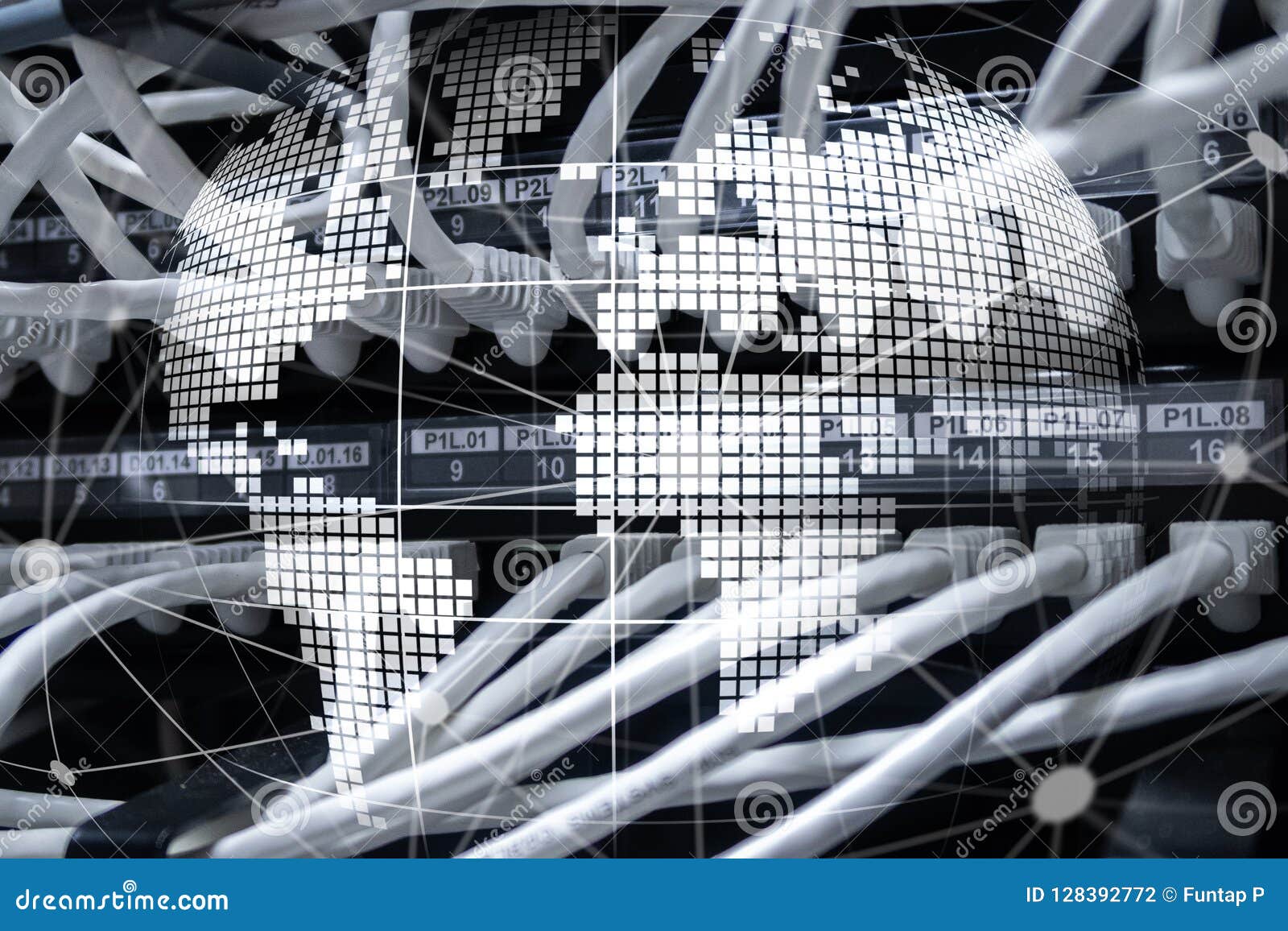 3D Earth As Telecommunication and Internet Technology Concept. Stock ...