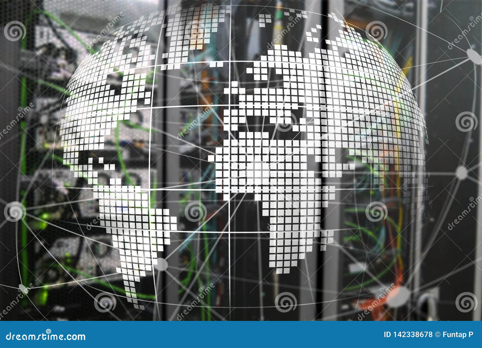 3D Earth As Telecommunication and Internet Technology Concept. Stock ...