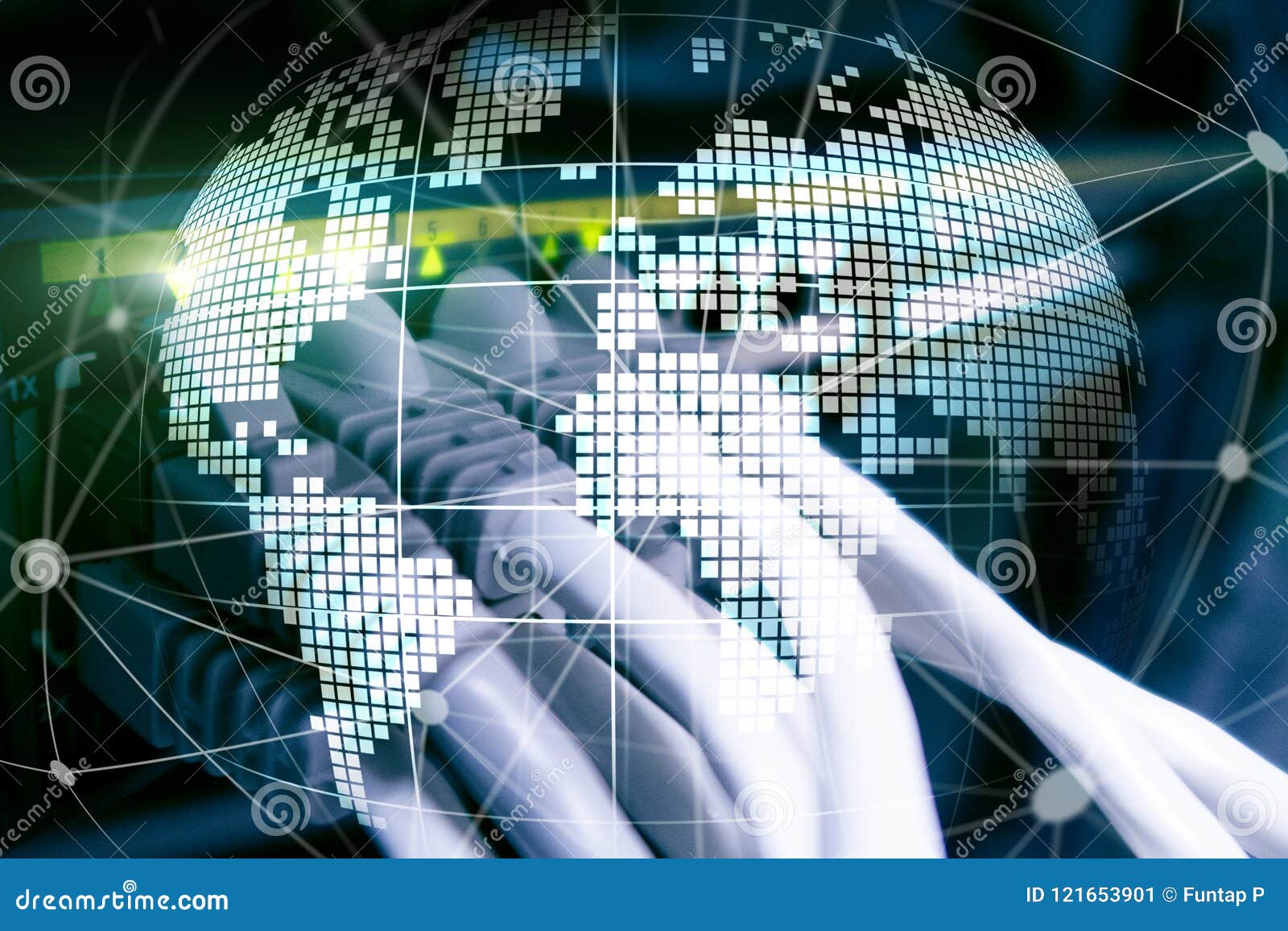 3D Earth As Telecommunication and Internet Technology Concept Stock ...