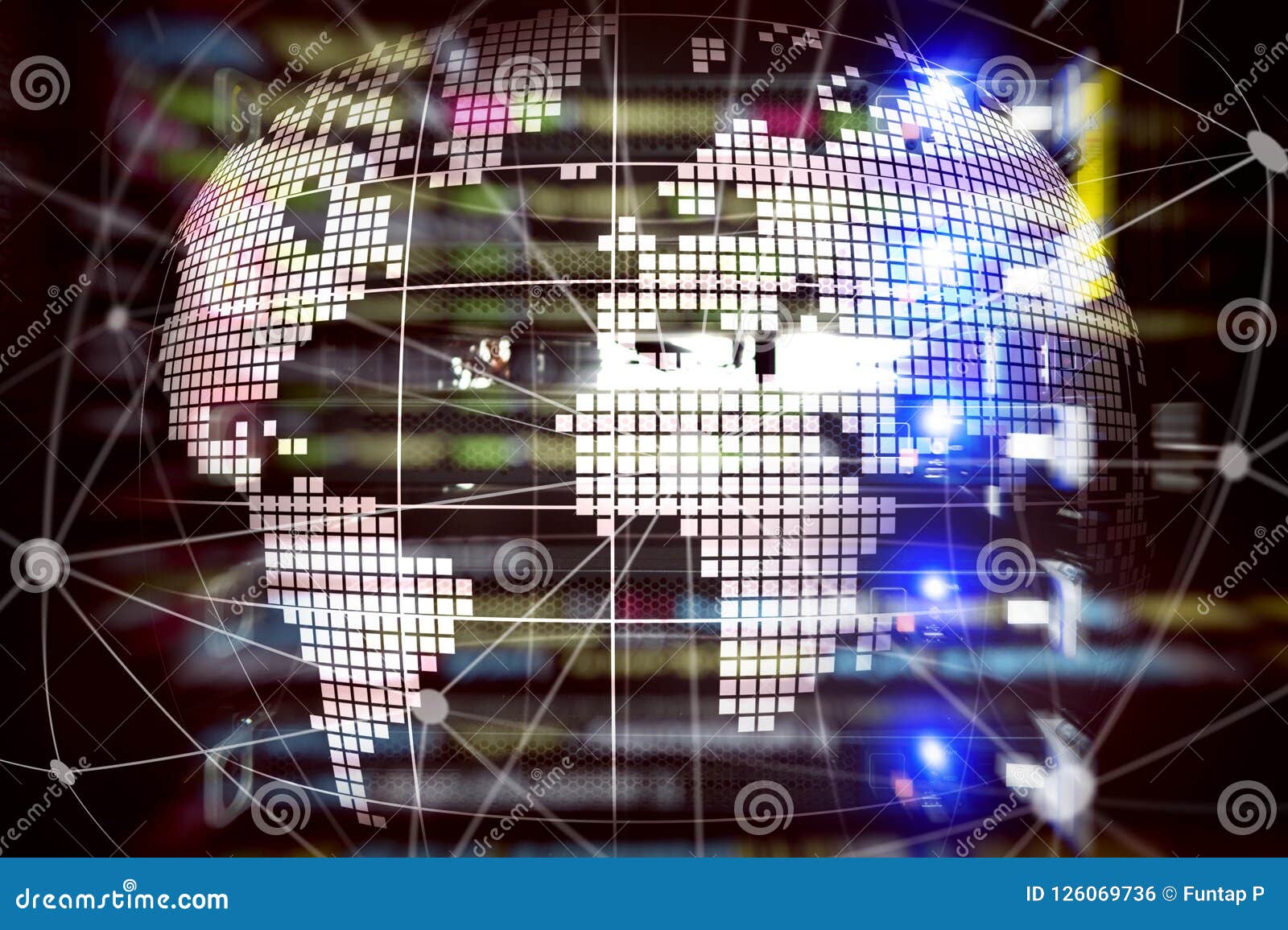 3D Earth As Telecommunication and Internet Technology Concept Stock ...