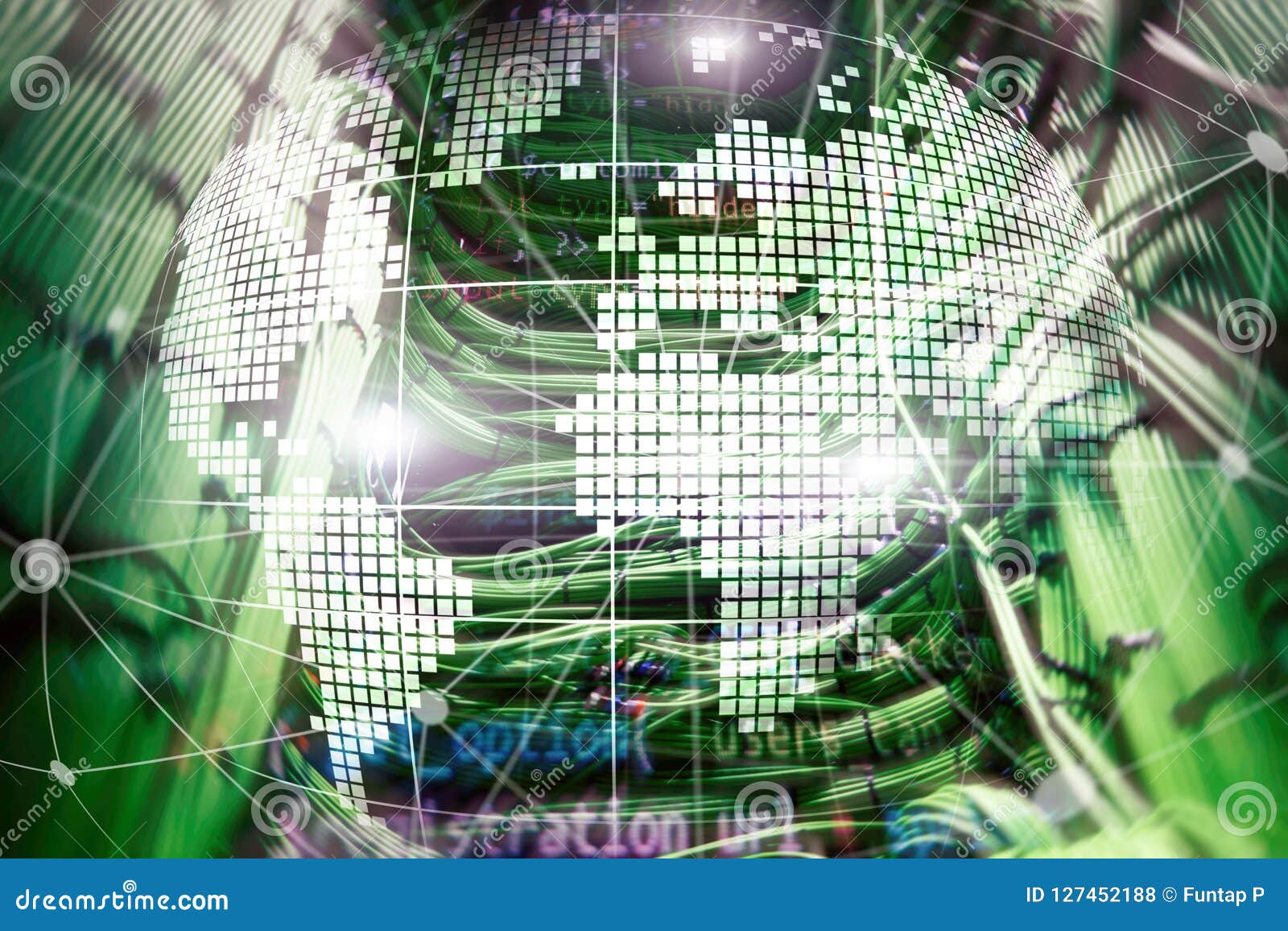 3D Earth As Telecommunication and Internet Technology Concept Stock ...