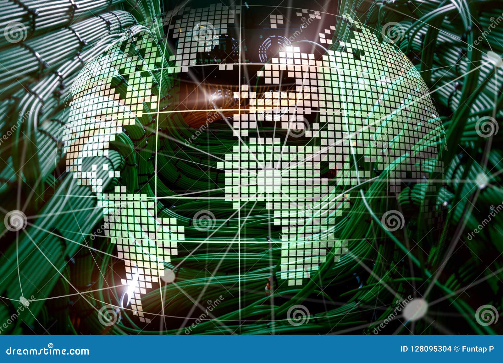 3D Earth As Telecommunication and Internet Technology Concept Stock ...
