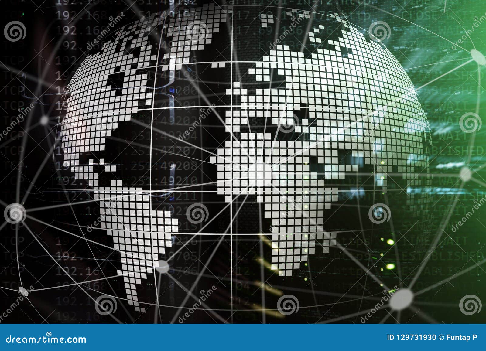 3D Earth As Telecommunication and Internet Technology Concept Stock ...