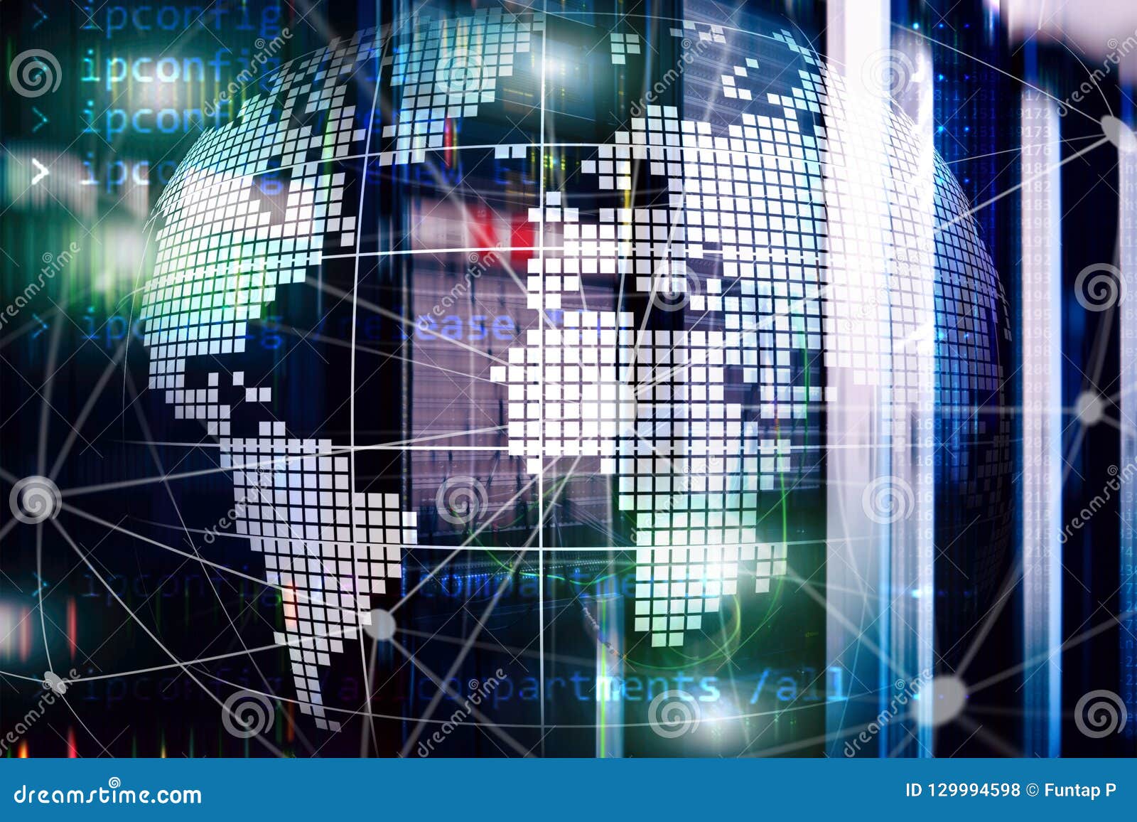 3D Earth As Telecommunication and Internet Technology Concept Stock ...