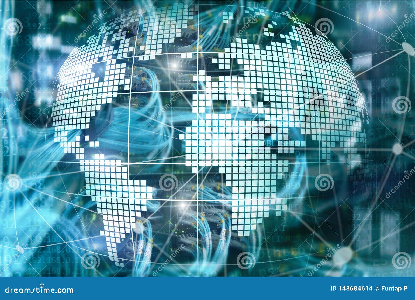 3D Earth As Telecommunication and Internet Technology Concept Stock ...