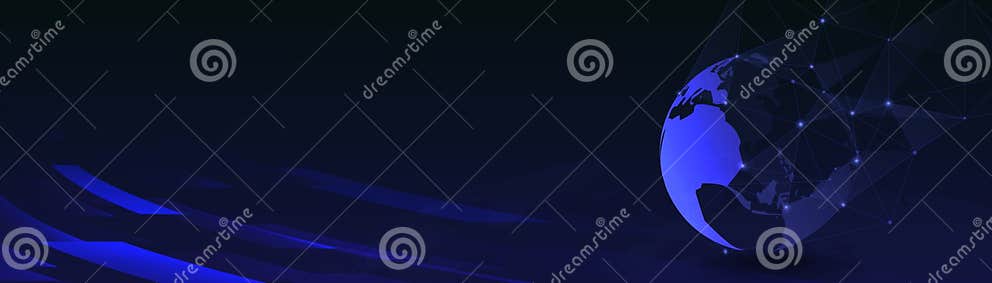 3D Earth Globe with Connection Lines. Global Network Connection Stock ...