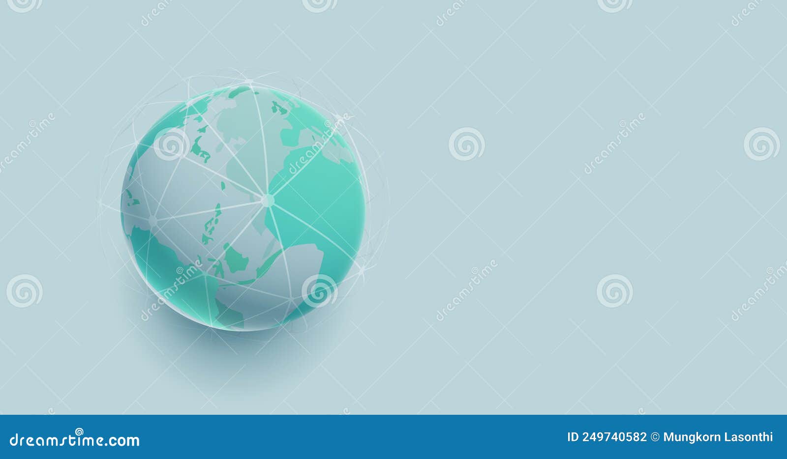 3D Earth Globe. Global Network Connection Stock Vector - Illustration ...