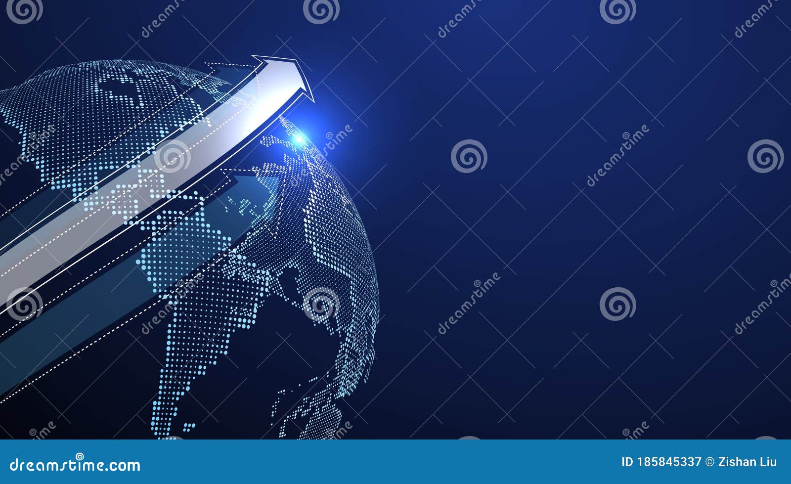 3D Earth Graphic Symbolizing Global Trade, Vector Illustration Stock ...