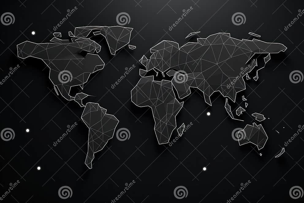 3D earth map minimalist. stock illustration. Illustration of curve ...