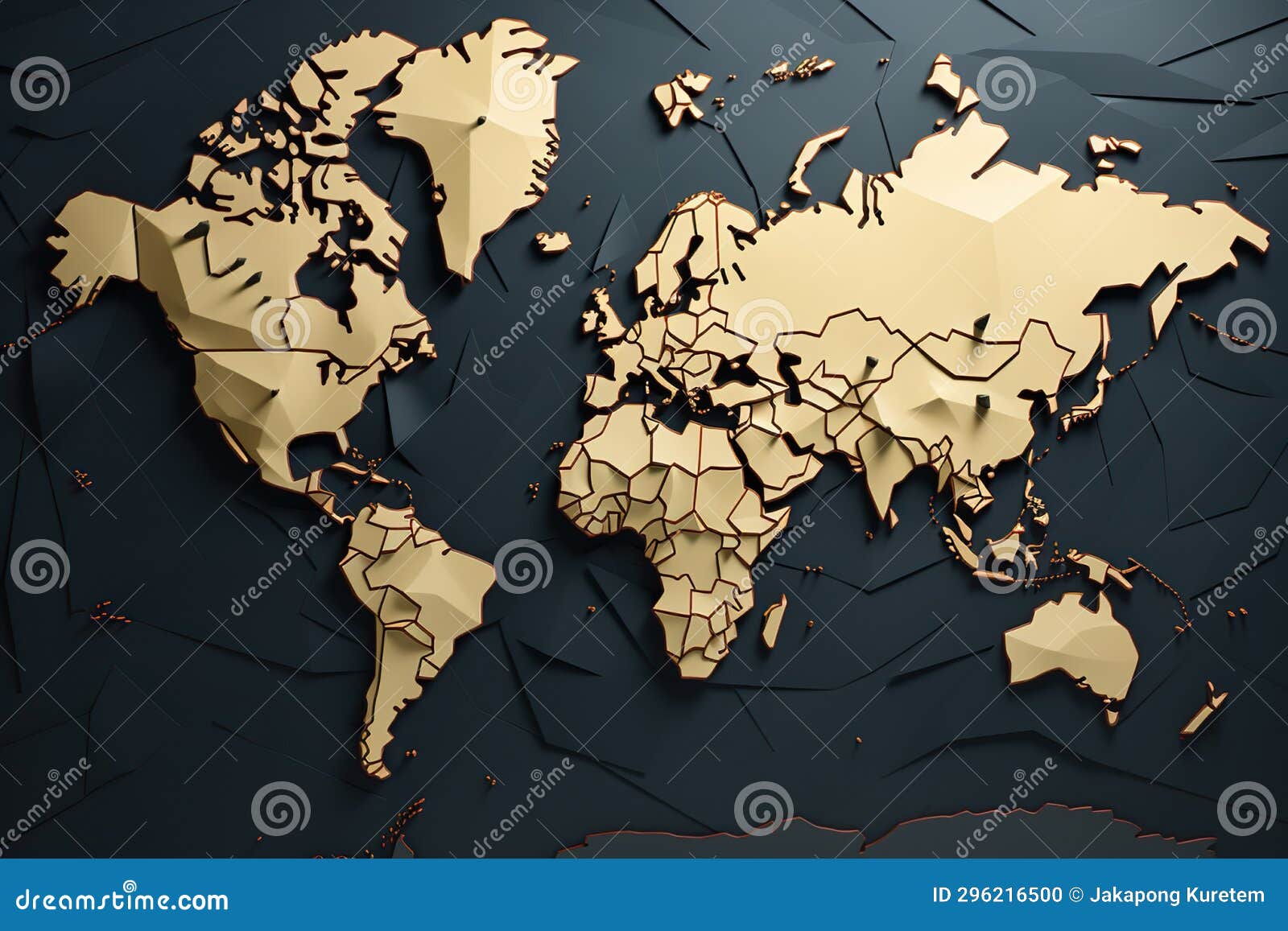 3D earth map minimalist. stock illustration. Illustration of earth ...