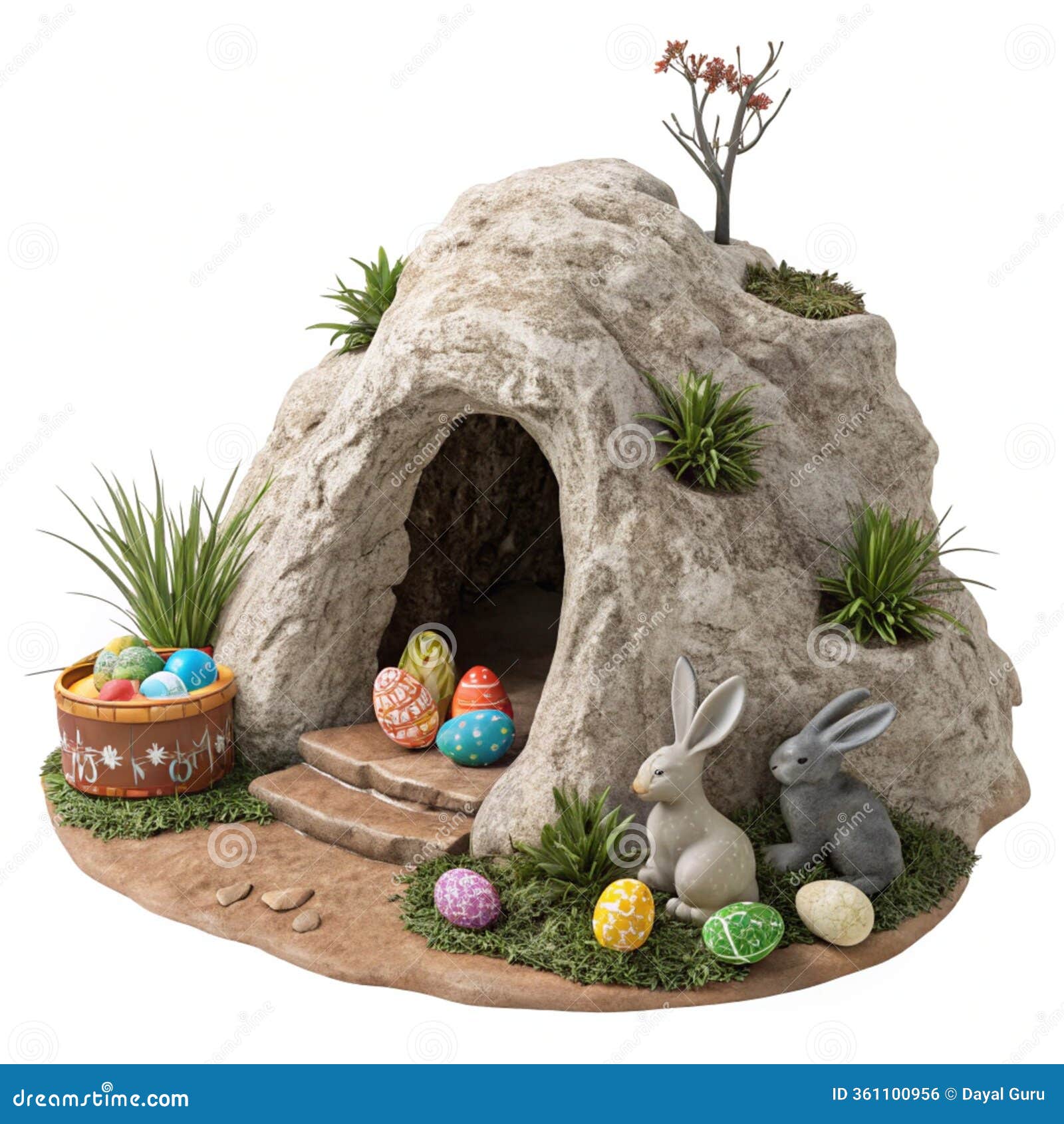 3D Easter Resurrection Cave Icon Isolated on Transparent Background ...