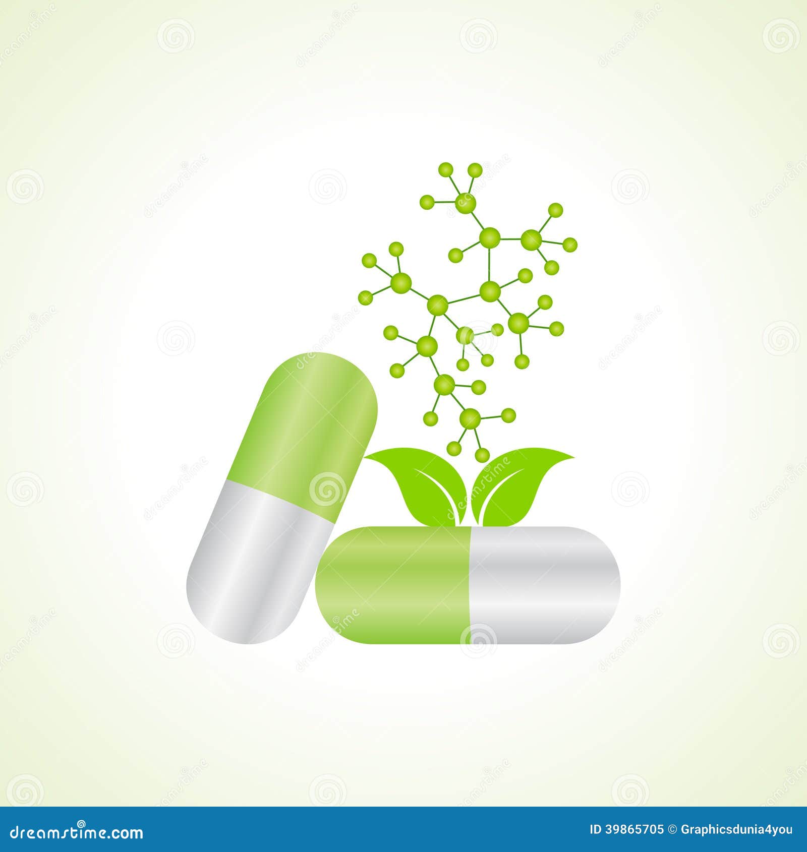 3d Eco Chemical Atomic Structure Molecule Model with Capsule Stock ...