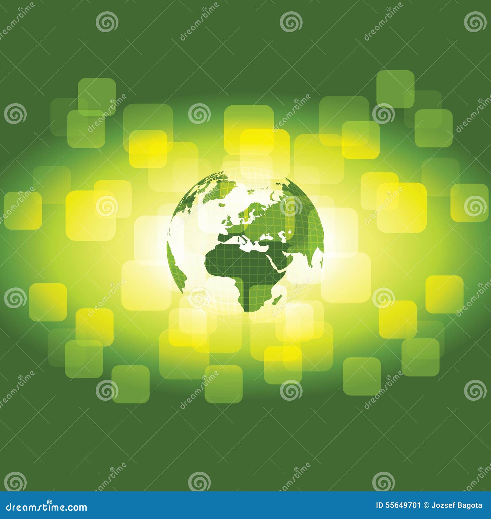 3D Eco Earth Globe - Business Background Stock Vector - Illustration of ...
