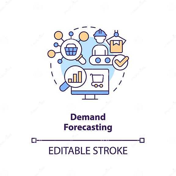 2D Customizable Demand Forecasting Line Icon Concept Stock Vector ...