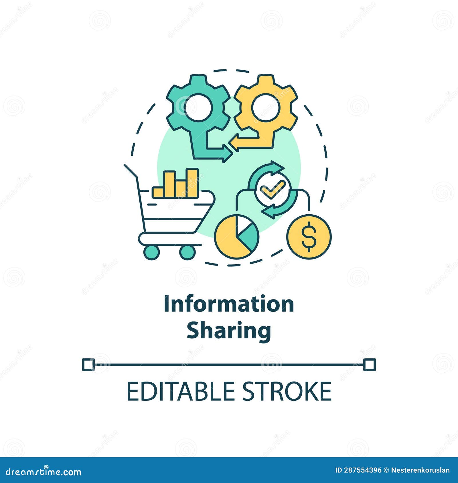 2D Customizable Information Sharing Thin Linear Icon Concept Stock ...
