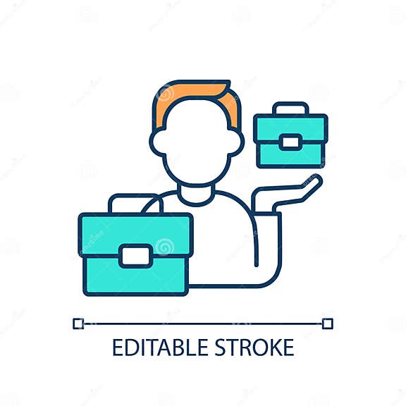 2D Editable Simple Thin Line Side Hustles Icon Stock Vector ...