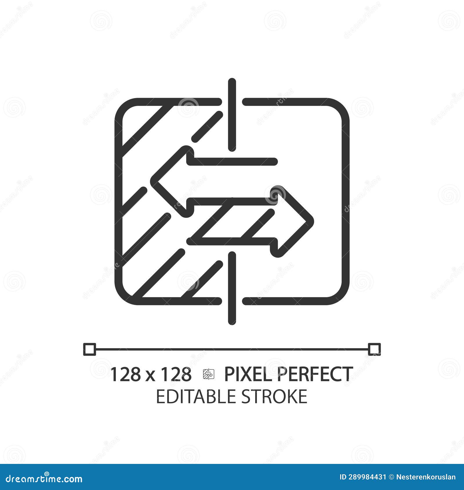 2D Editable Thin Line Black Choice Icon Stock Illustration ...