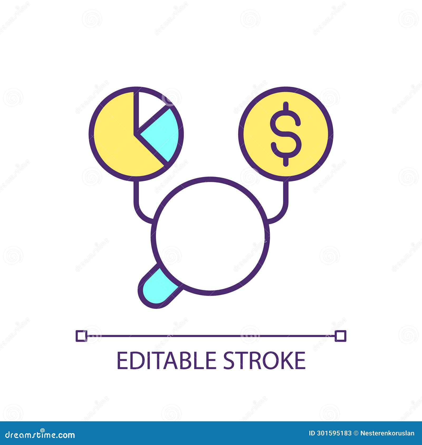 2D Editable Thin Line Business Process Efficiency Icon Stock Vector ...