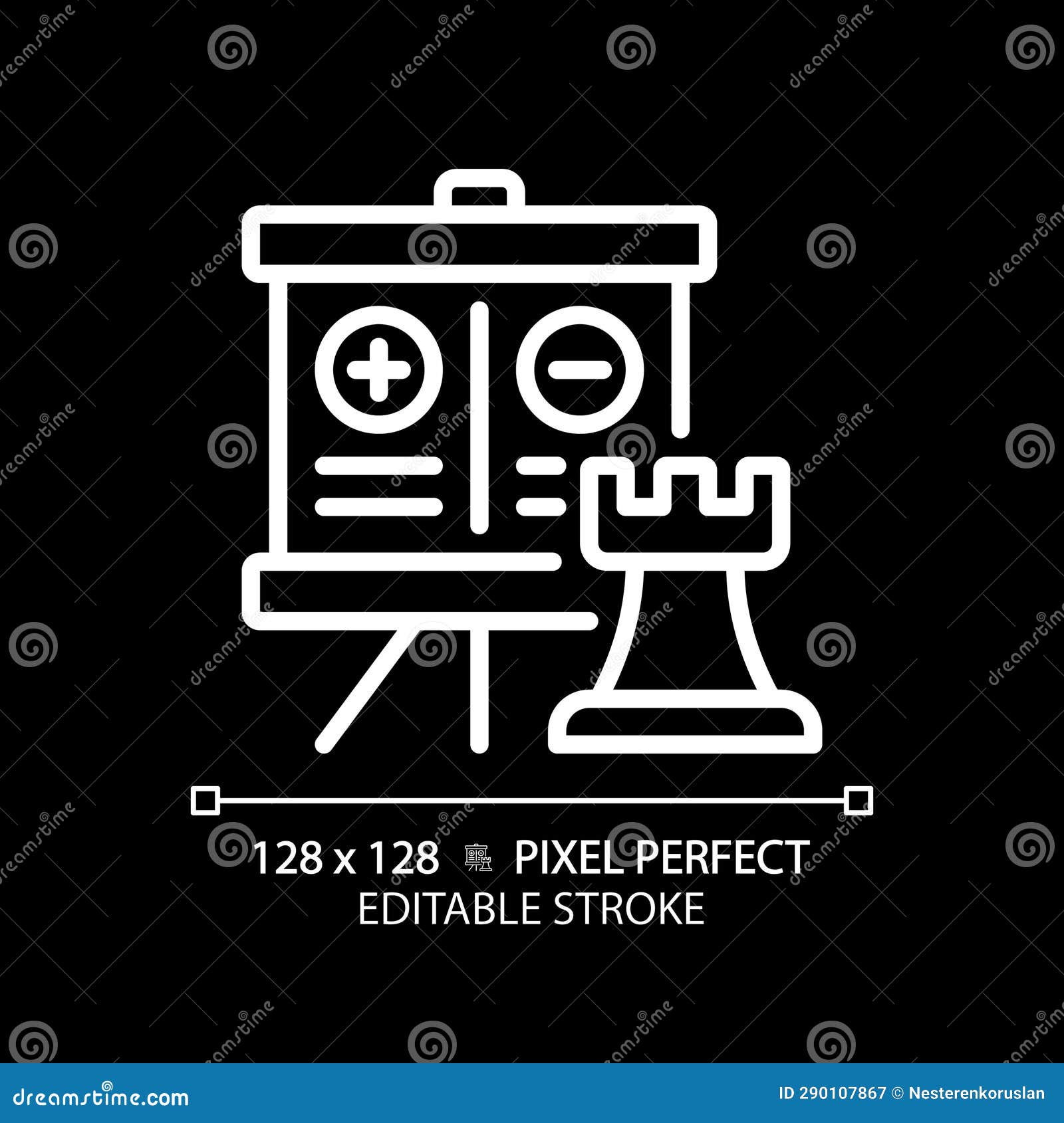 2D Editable Thin Line White Pros and Cons Icon Stock Illustration ...