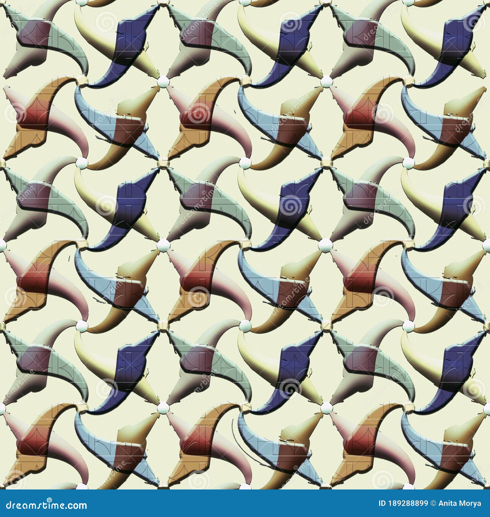 3d Effect Abstract Texture Seamless Pattern Stock Illustration ...