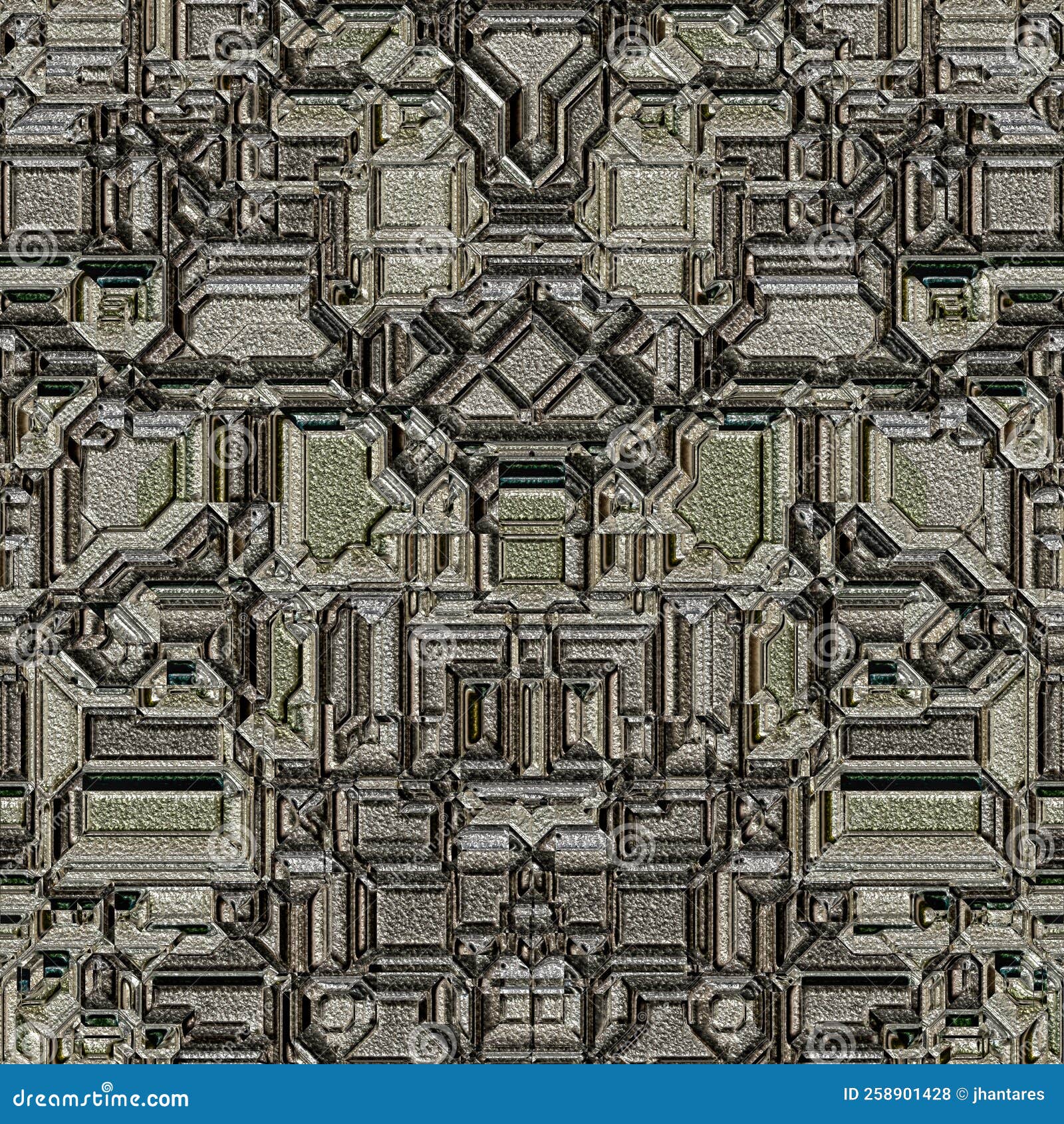 3d Effect Geometric Metallic Texture Pattern Stock Illustration ...