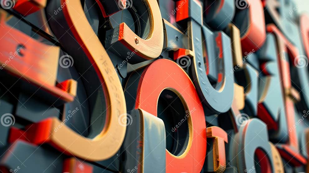 The 3D Effect of these Letters Creates a Sense of Depth Making Them ...