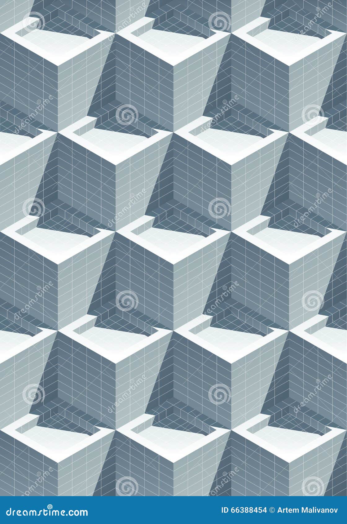 3D Effect Realistic Tiled Cubes with Shadows Stock Vector ...