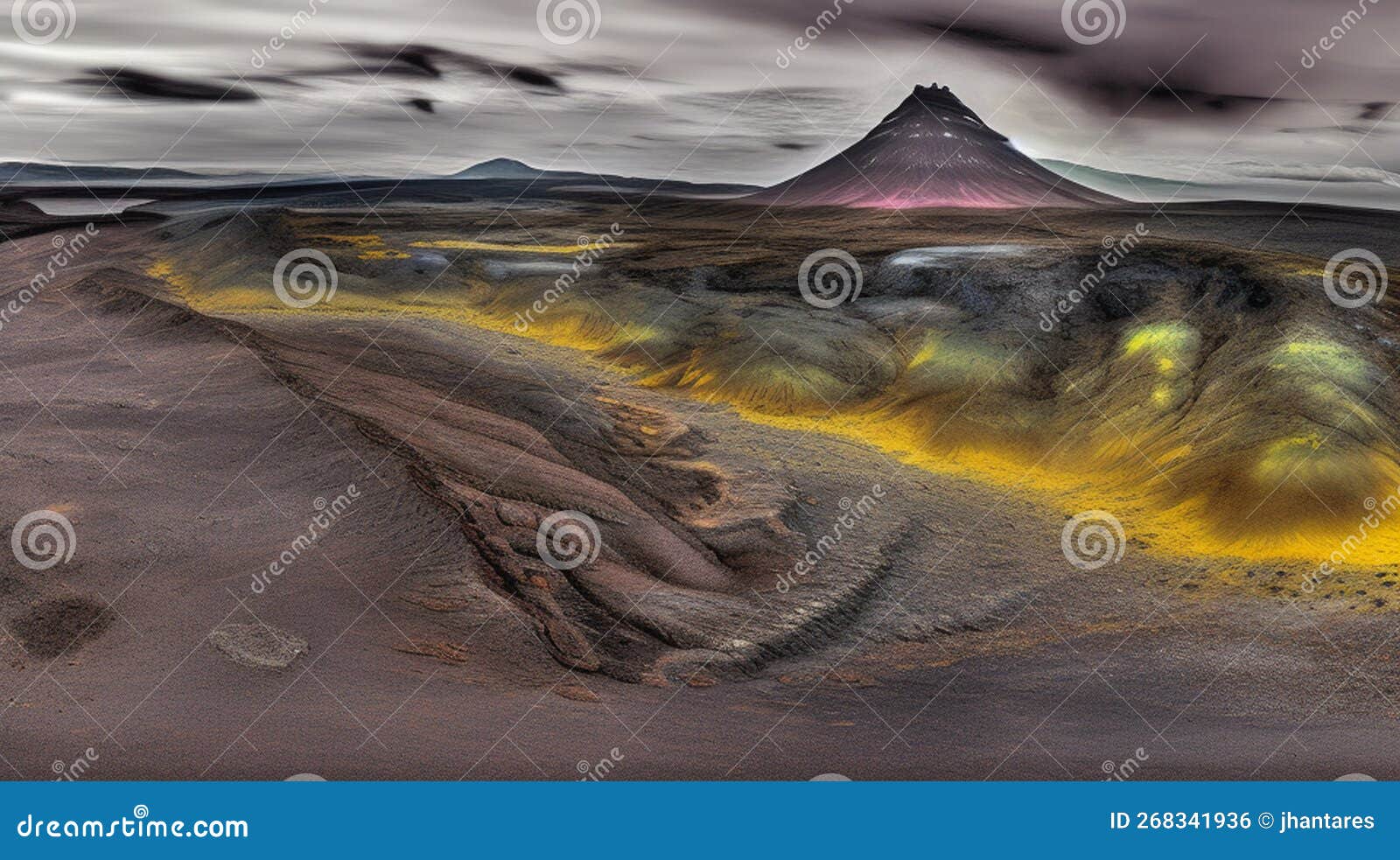 3d Effect - Volcano - Ai-generated Stock Illustration - Illustration of ...