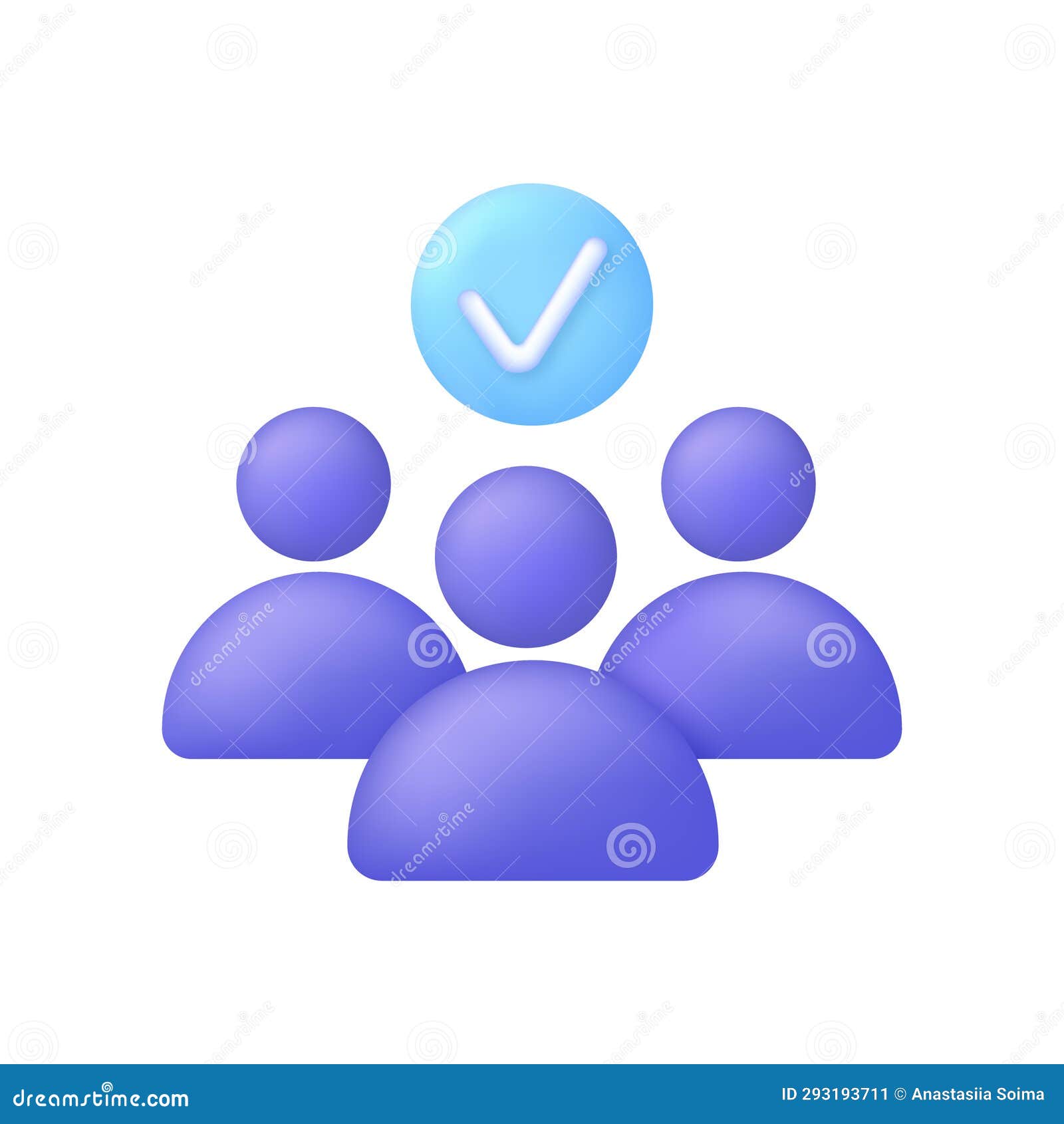3D Effective Teamwork Icon. Business Development Stock Vector ...