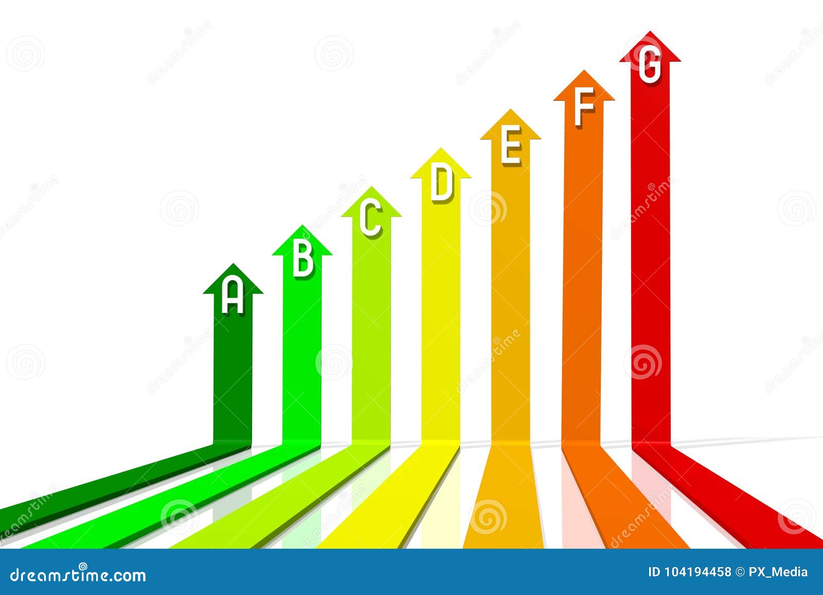 3D Efficiency Chart - Arrows Stock Illustration - Illustration of ...