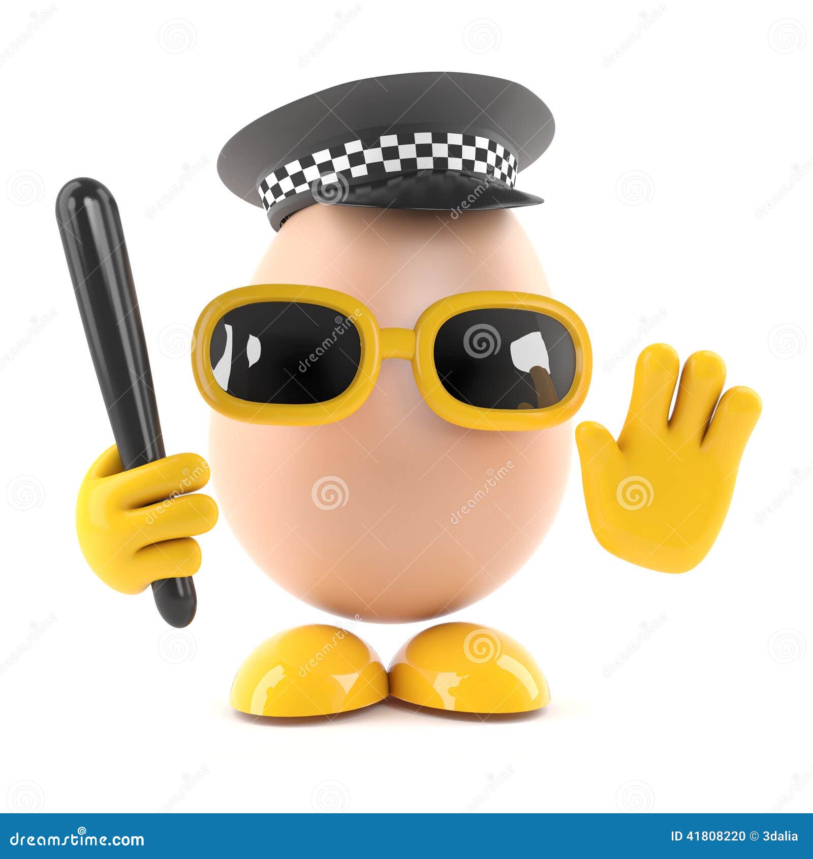 3d Egg police stock vector. Illustration of life, nutrition - 41808220