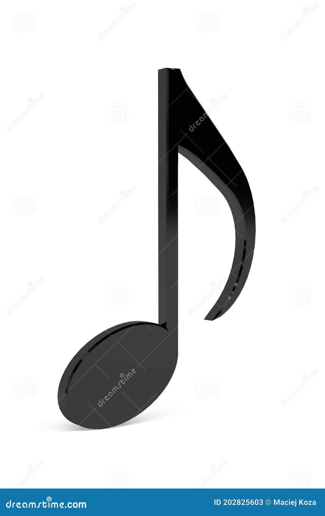 Eight Music Note Symbol. Abstract Night Sky Background Royalty-Free ...