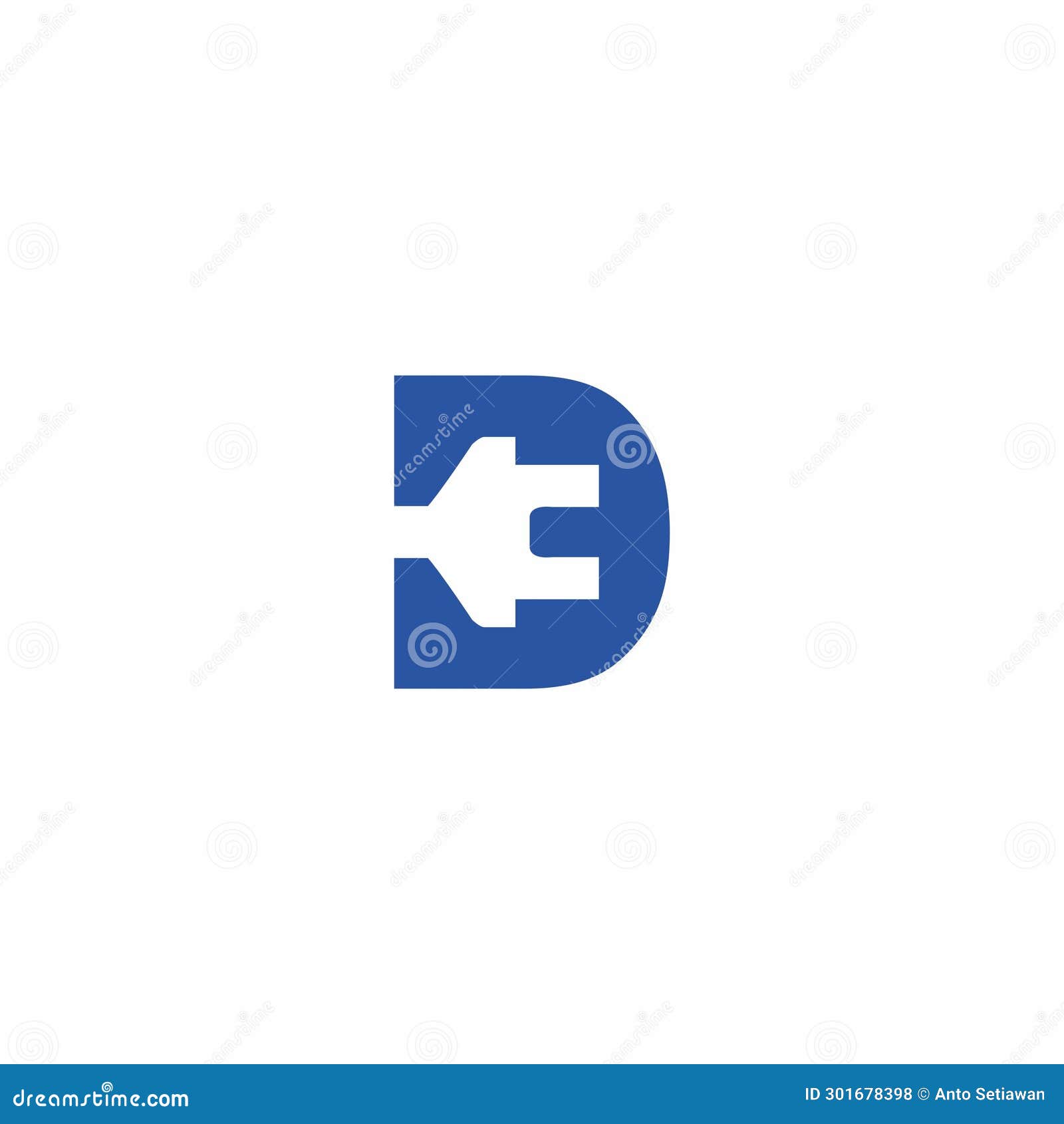 D Electric Logo. Letter D Icon Vector Stock Vector - Illustration of ...