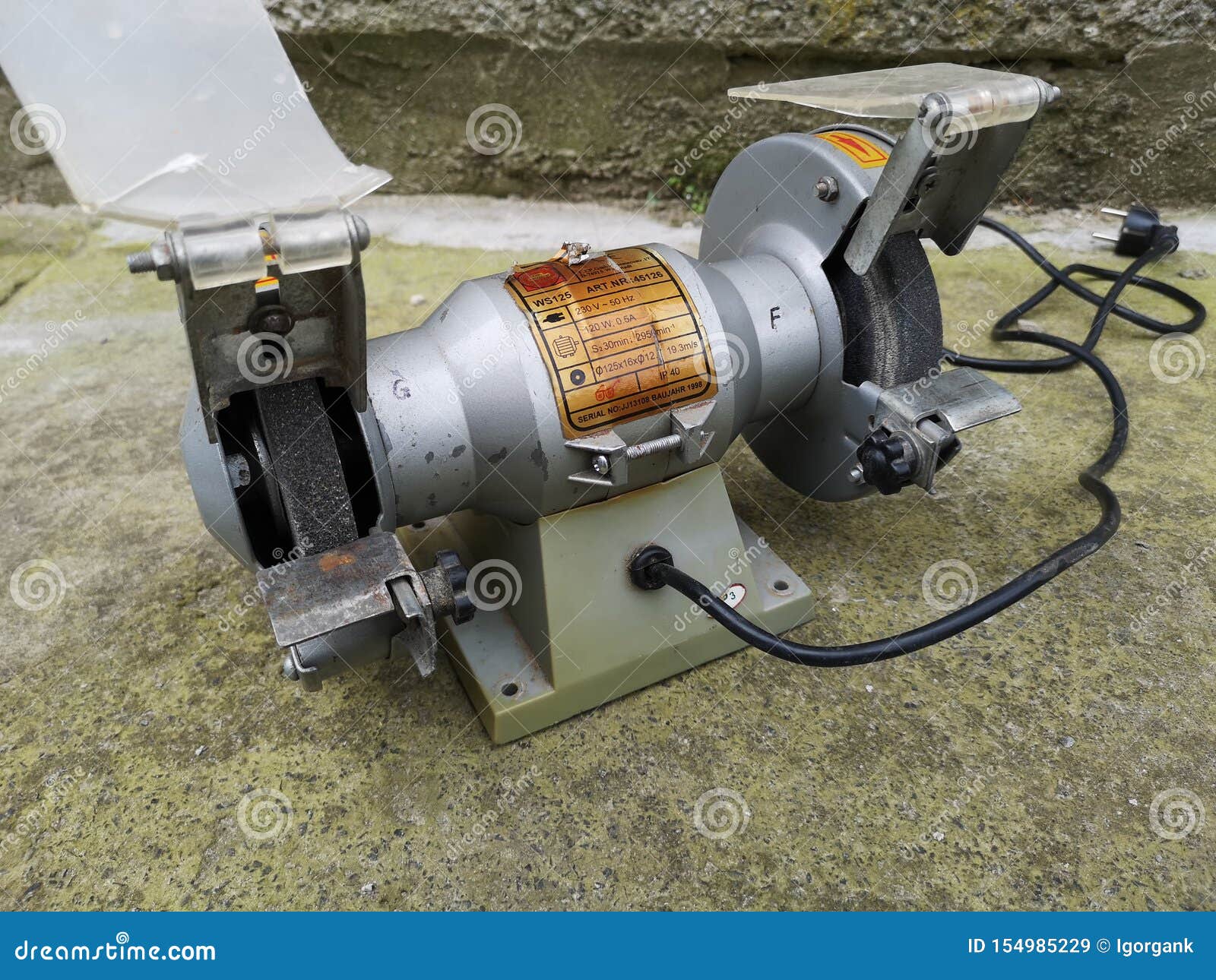 3d Electrical Grinding Machine, Bench Grinder on White Background Stock ...