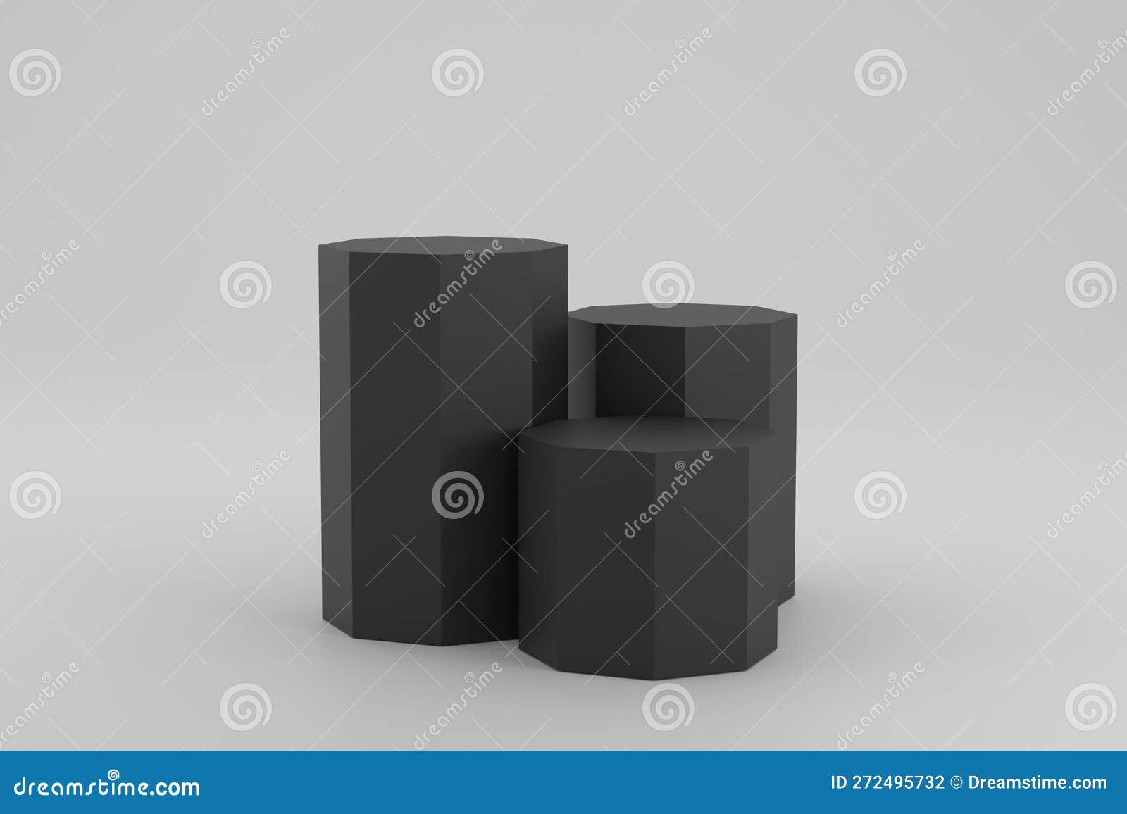 3D. Elegant Black Octagon Podium on Geometric Background for Premium ...