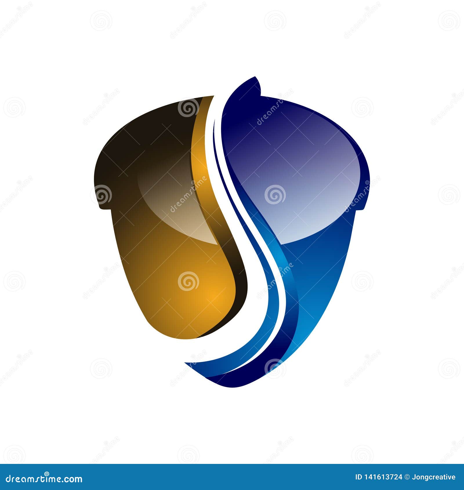 3D Elegant Cool Walnut Nuts Seed Logo Icon Stock Vector - Illustration ...