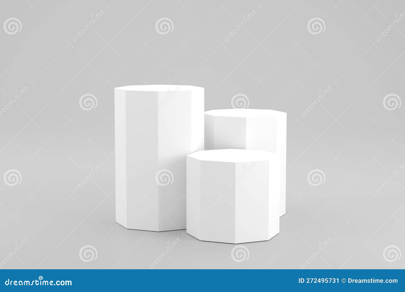 3D. Elegant White Octagon Podium on Geometric Background for Premium ...