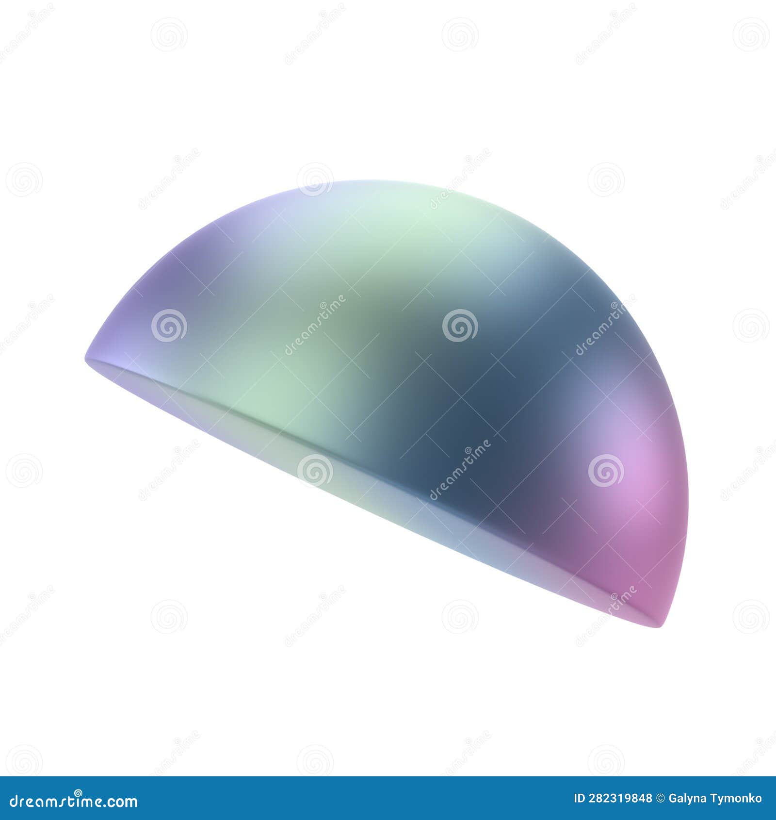 3d Element Semisphere Metal Geometric Shape. Realistic Glossy Gradient Template Decorative ...