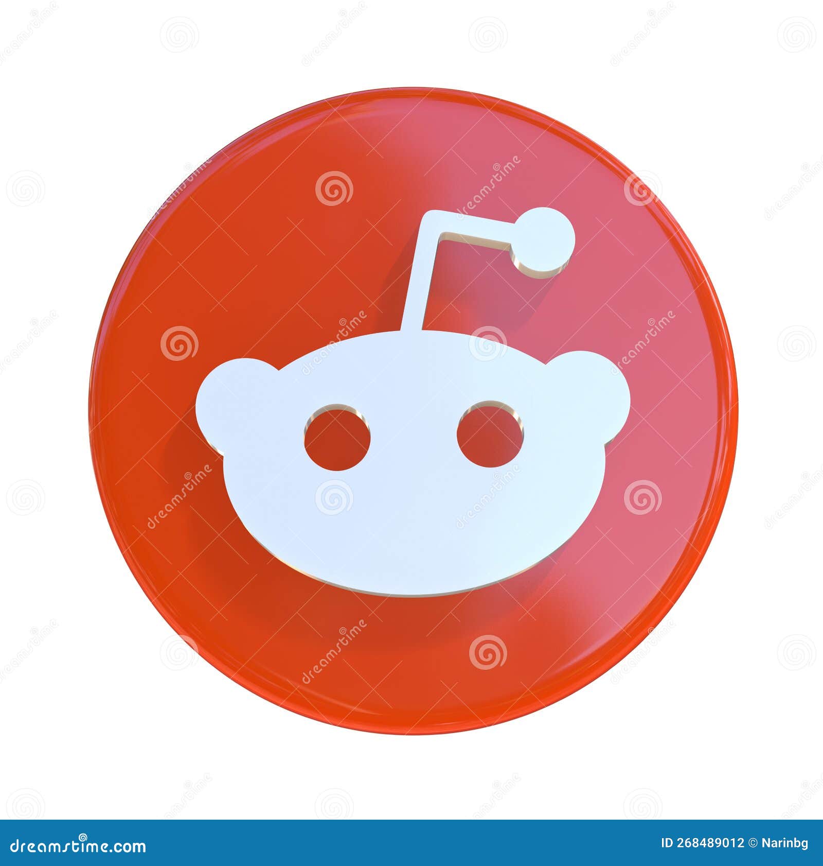 Reddit 3D Social Media Icon Editorial Photography - Illustration of ...