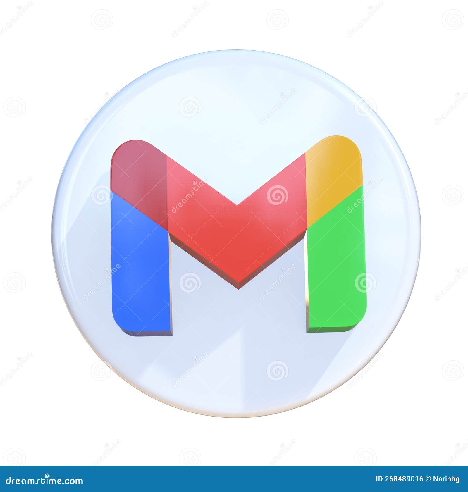 Gmail 3D social media icon editorial photo. Illustration of logo ...